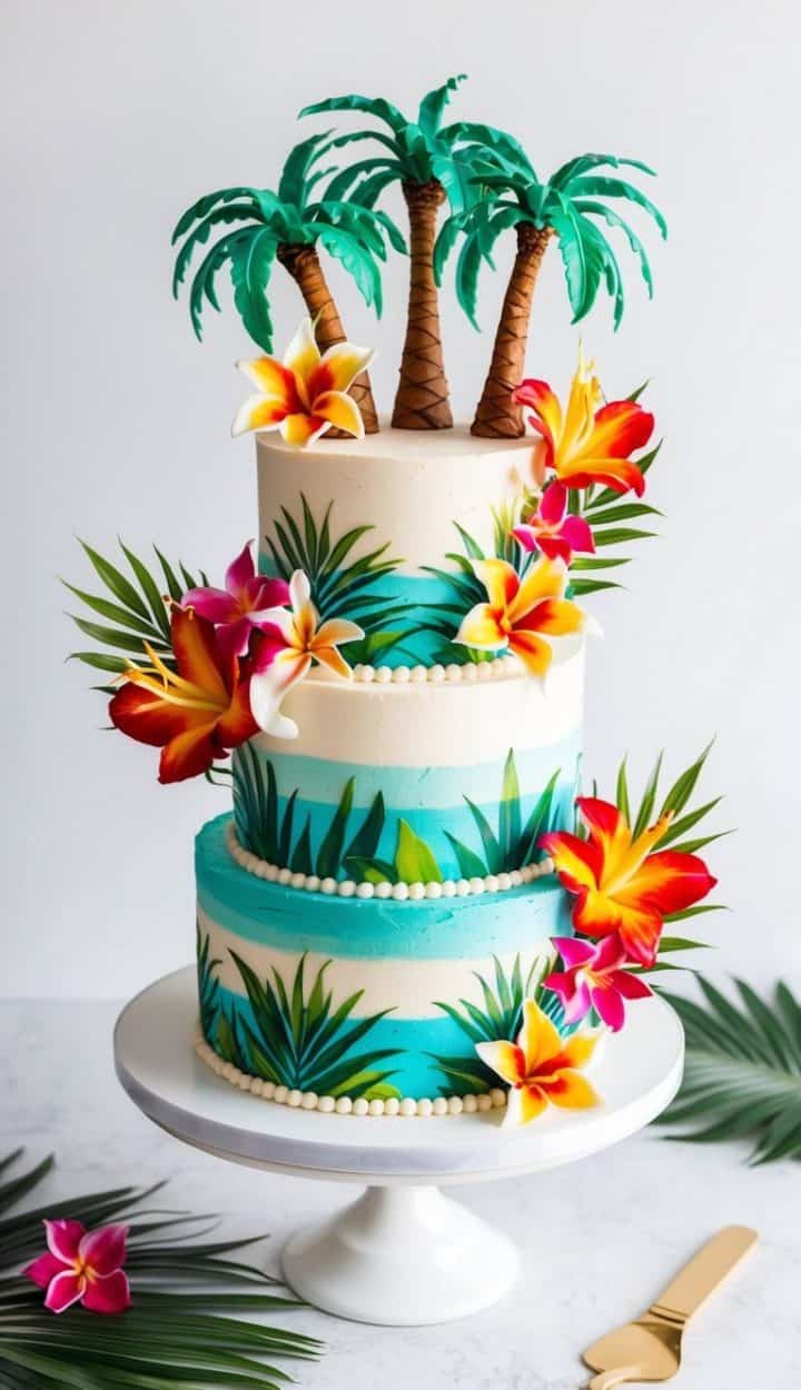 20 Tropical Cake Decorating Ideas: Paradise on Your Table - The Melrose ...