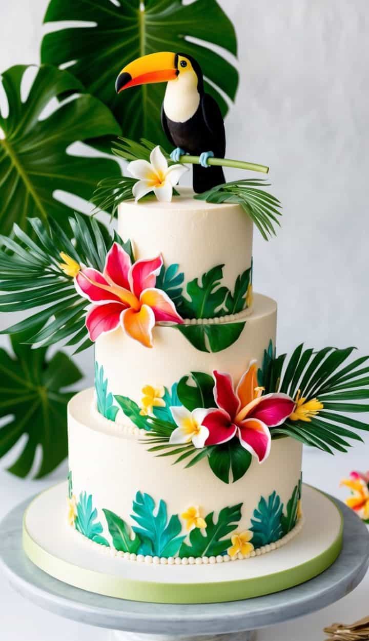 20 Tropical Cake Decorating Ideas: Paradise on Your Table - The Melrose ...