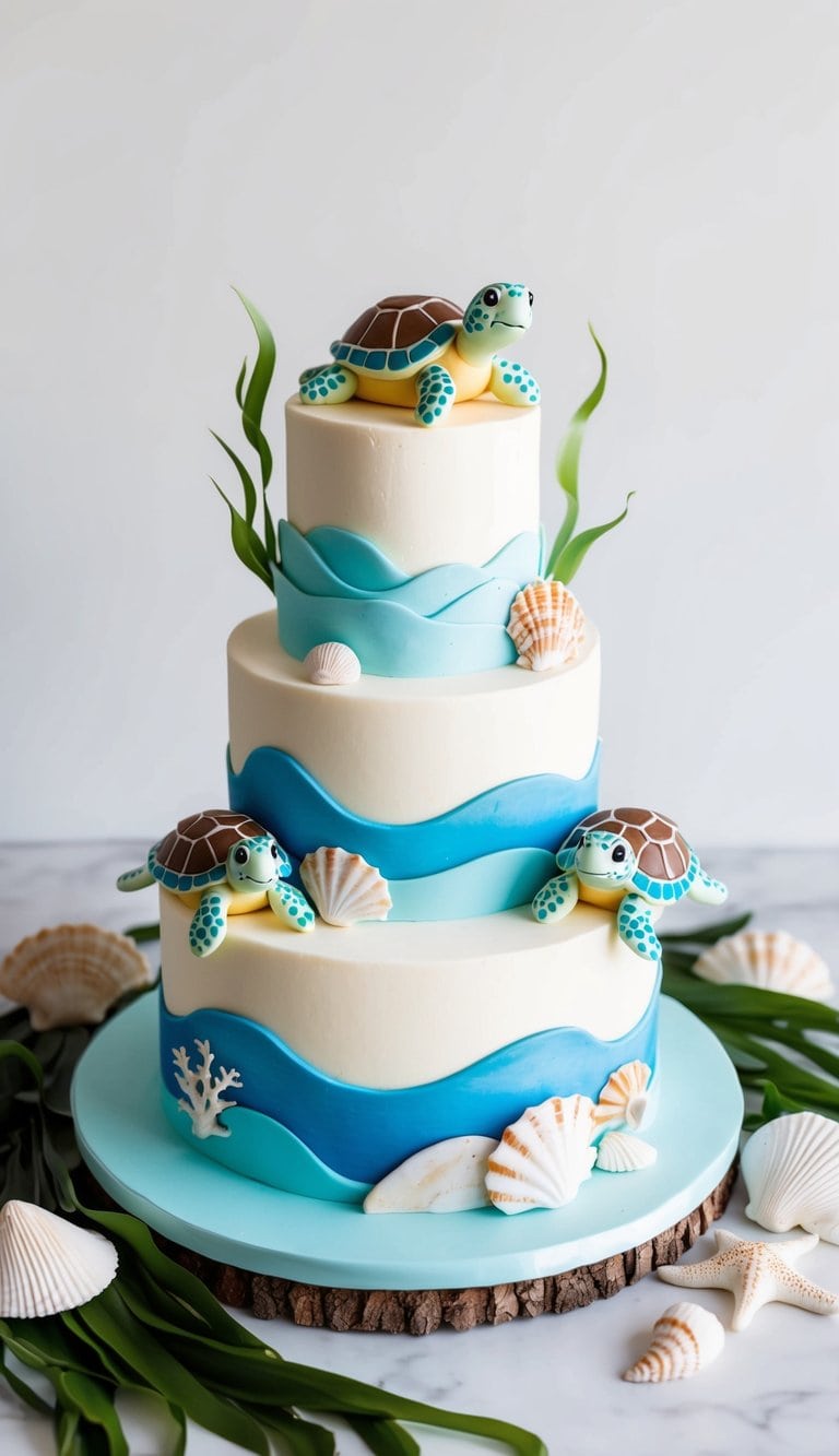 12 Cute Turtle Cake Ideas for Ocean, Beach, or Animal Themes - The ...