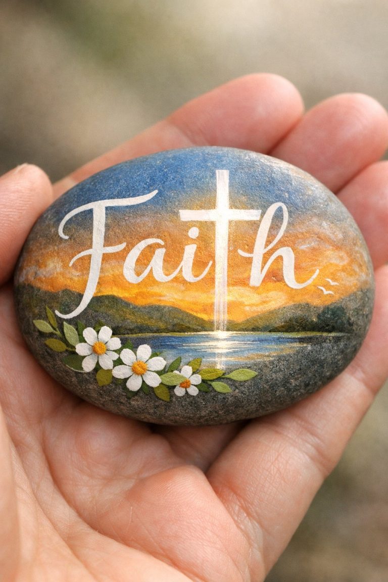 26 Faith Painted Rocks Ideas To Inspire and Encourage - The Melrose Family