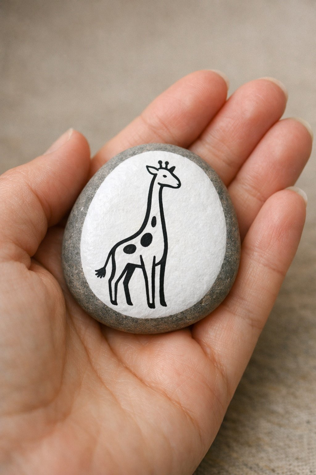 25 Giraffe Painted Rocks Ideas You'll Want To Try - The Melrose Family