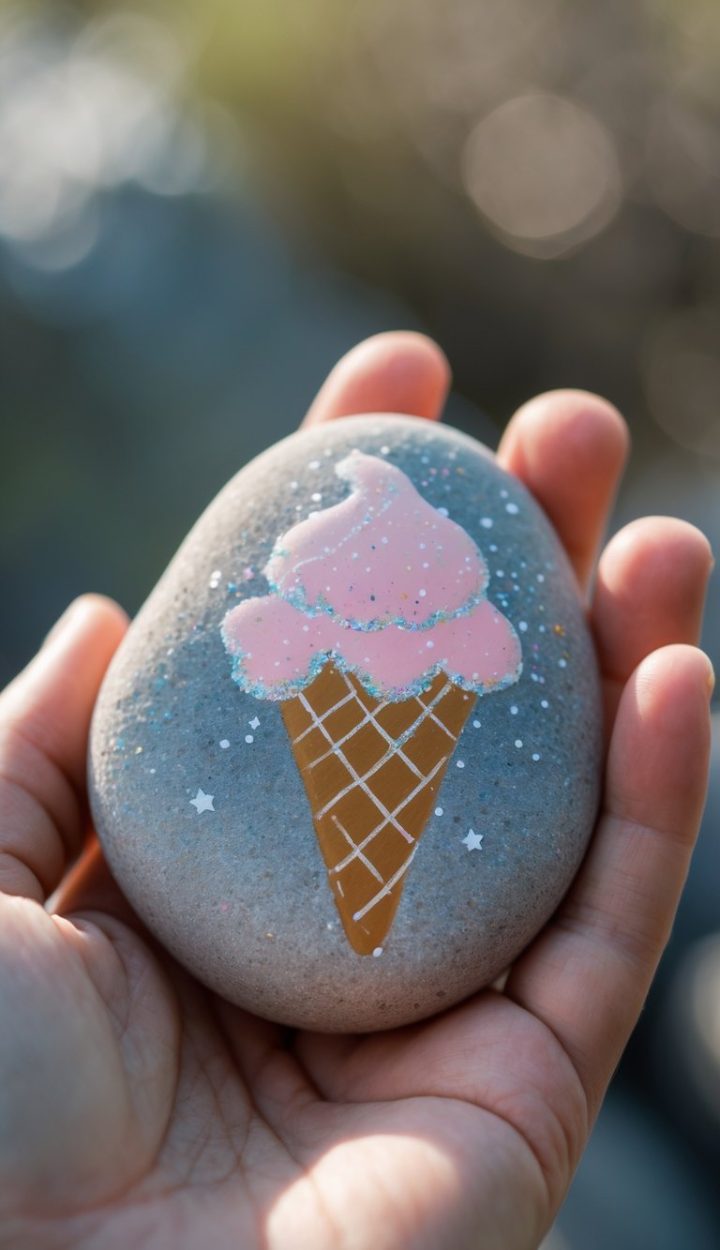 47 Ice Cream Painted Rocks Ideas for Sweet Summer Crafting - The ...