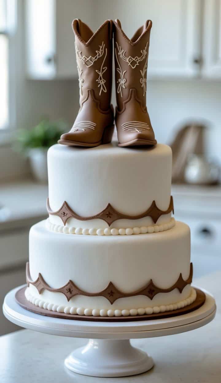 20 Western Cake Decorating Ideas for Rustic Parties - The Melrose Family