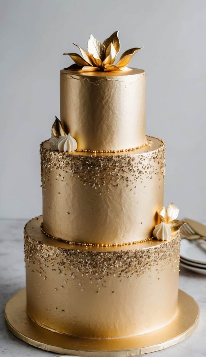 28 Gold Cake Decorating Ideas: Stunning Luxurious Designs - The Melrose ...
