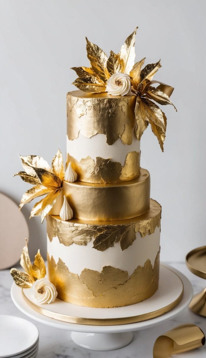 28 Gold Cake Decorating Ideas: Stunning Luxurious Designs - The Melrose ...