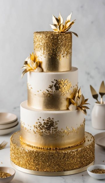 28 Gold Cake Decorating Ideas: Stunning Luxurious Designs - The Melrose ...