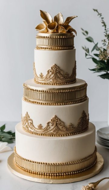 28 Gold Cake Decorating Ideas: Stunning Luxurious Designs - The Melrose ...