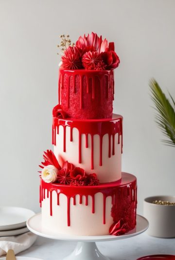 23 Red Cake Decorating Ideas: Bold and Festive Desserts - The Melrose ...
