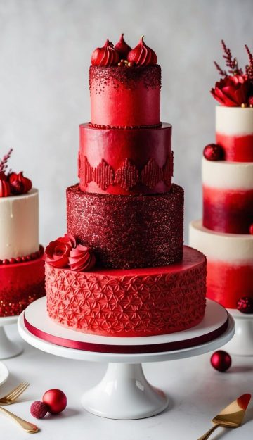 23 Red Cake Decorating Ideas: Bold and Festive Desserts - The Melrose ...