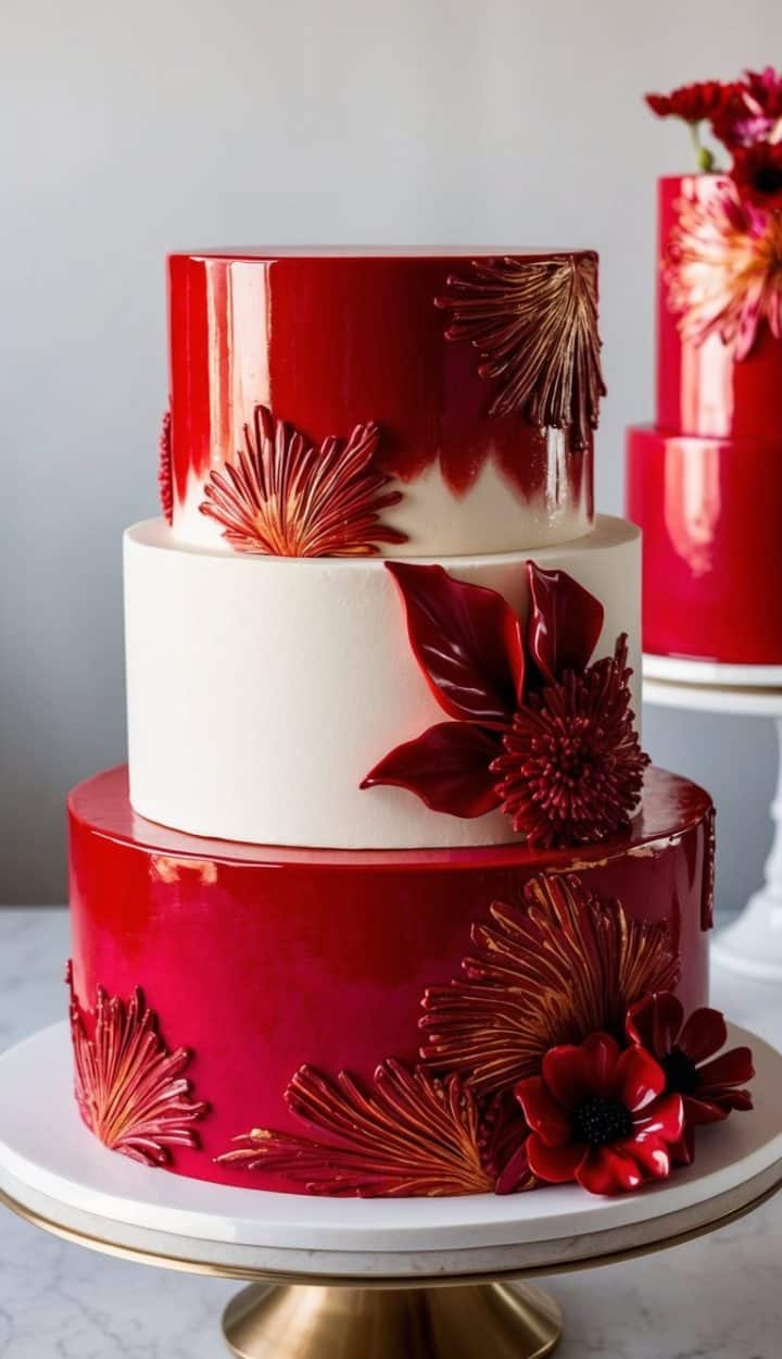 23 Red Cake Decorating Ideas: Bold and Festive Desserts - The Melrose ...