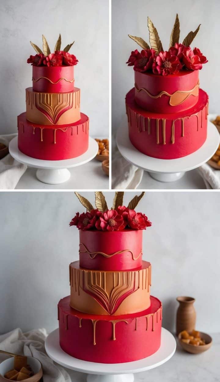 23 Red Cake Decorating Ideas: Bold and Festive Desserts - The Melrose ...