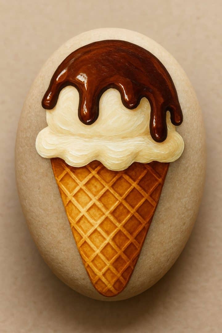 19 Ice Cream Painted Rocks Ideas: Sweet Summer Craft Inspo - The ...