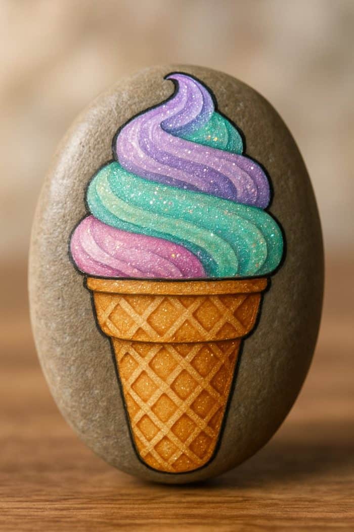 19 Ice Cream Painted Rocks Ideas: Sweet Summer Craft Inspo - The ...