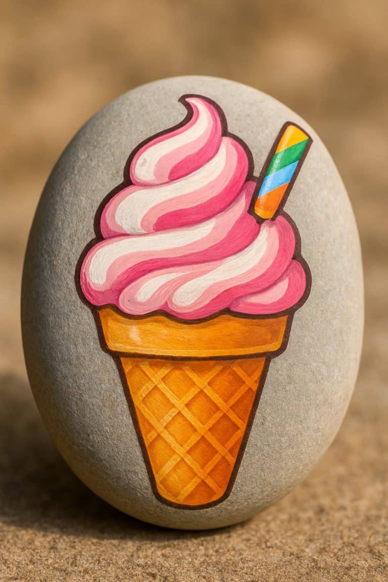 19 Ice Cream Painted Rocks Ideas: Sweet Summer Craft Inspo - The ...