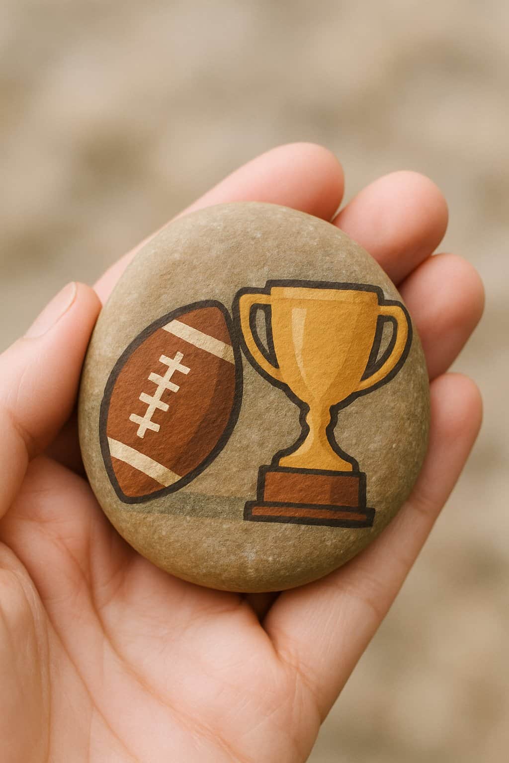 13 Football Painted Rock Ideas for Kids and Tailgate Parties - The ...
