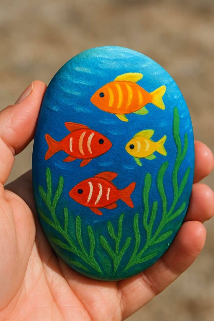 49 Fish Painted Rocks Ideas: Your Next Craft Project - The Melrose Family