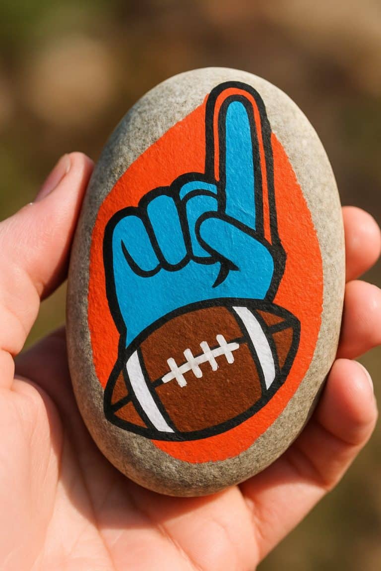 25 Football Painted Rock Ideas for Kids and Tailgate Parties - The ...