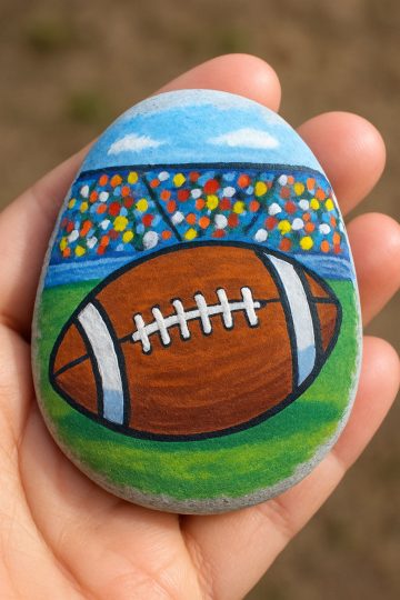 13 Football Painted Rock Ideas for Kids and Tailgate Parties - The ...
