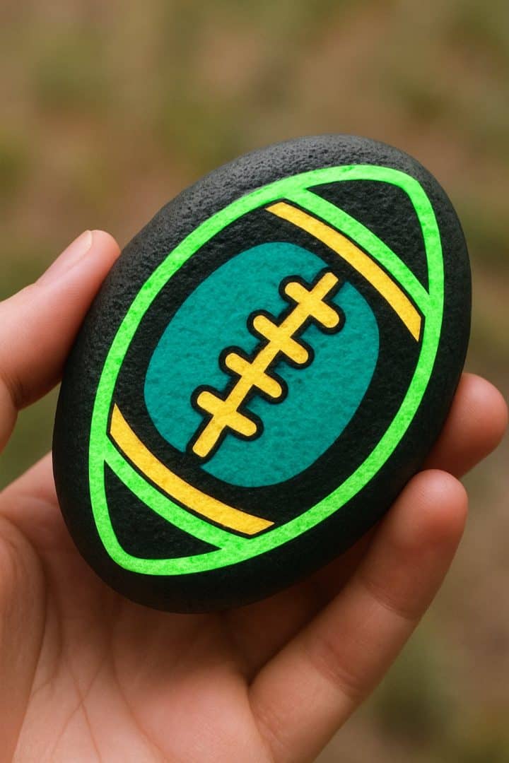 13 Football Painted Rock Ideas for Kids and Tailgate Parties - The ...