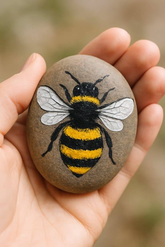 14 Bee Painted Rocks Ideas: Fun and Creative Designs for All Ages - The ...