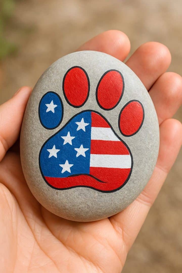 23 Patriotic Painted Rocks Ideas To Celebrate the Country - The Melrose ...