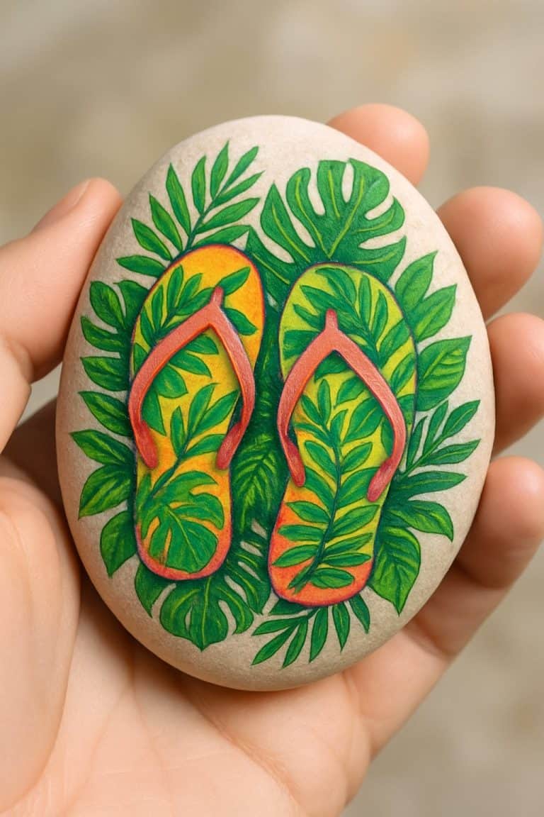 20 Flip-Flop Painted Rocks Ideas for Summer Craft Inspiration - The ...