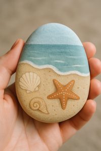 25 Beach Painted Rocks Ideas for Coastal Crafting - The Melrose Family