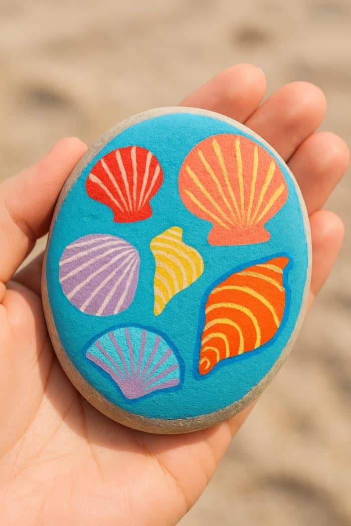 25 Beach Painted Rocks Ideas for Coastal Crafting - The Melrose Family