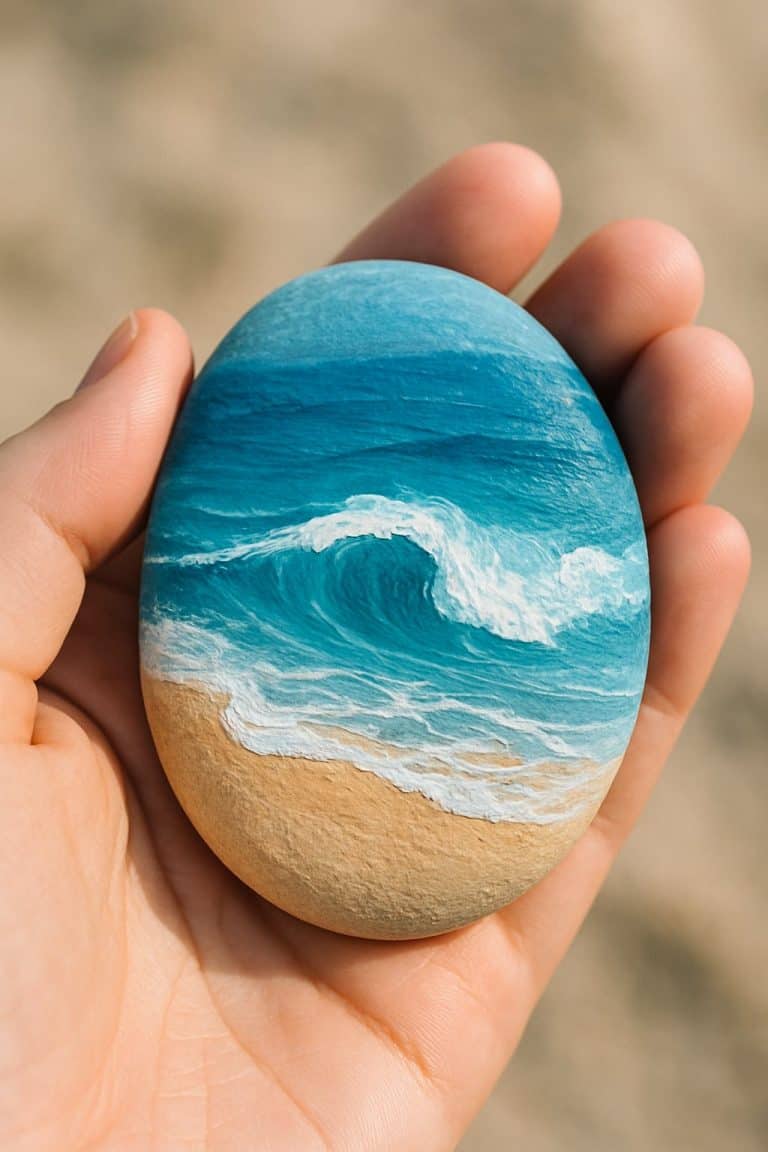25 Beach Painted Rocks Ideas for Coastal Crafting - The Melrose Family