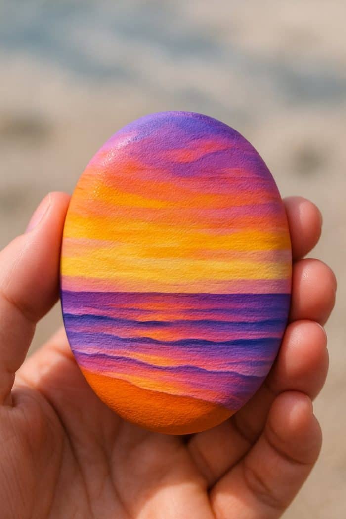 25 Beach Painted Rocks Ideas for Coastal Crafting - The Melrose Family