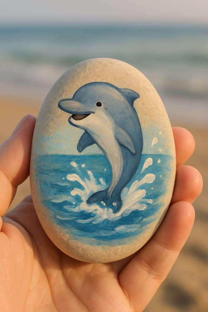 25 Beach Painted Rocks Ideas for Coastal Crafting - The Melrose Family