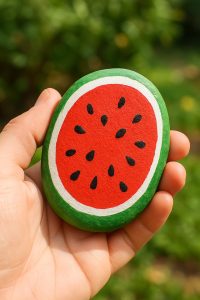26 Watermelon Painted Rocks Ideas for Fun Summer Crafts - The Melrose ...