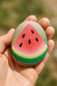 18 Watermelon Painted Rocks Ideas for Fun Summer Crafts - The Melrose ...