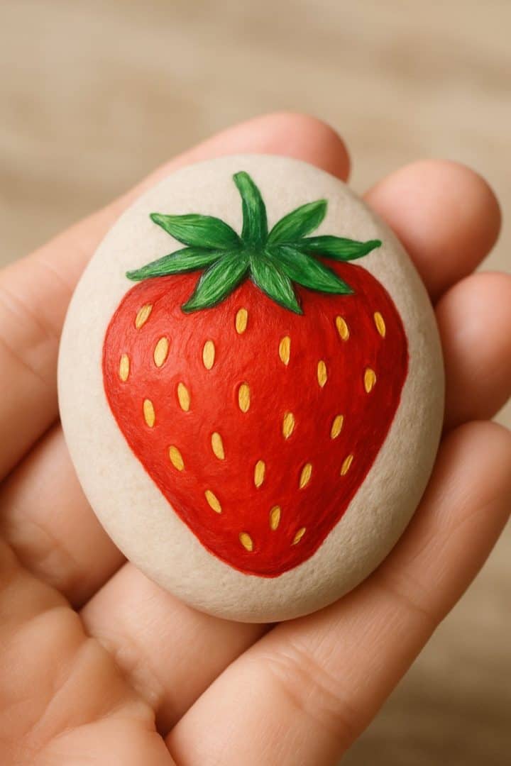 21 Strawberry Painted Rocks Ideas: Fun Inspo for Creative Crafters ...