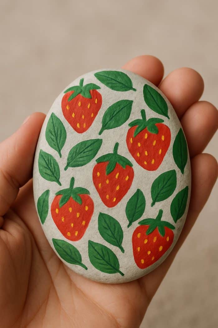 21 Strawberry Painted Rocks Ideas: Fun Inspo for Creative Crafters ...