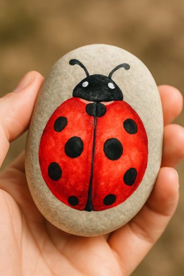33 Ladybug Painted Rocks Ideas for Your Garden or Home - The Melrose Family