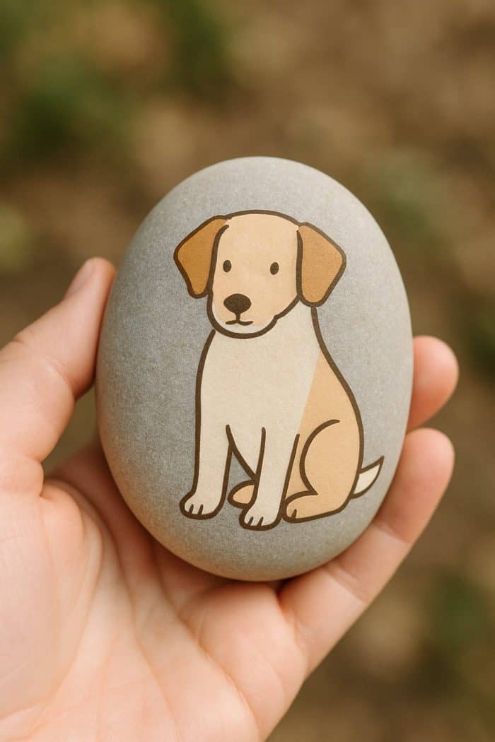 30 Dog Painted Rocks Ideas for Pet Lovers - The Melrose Family