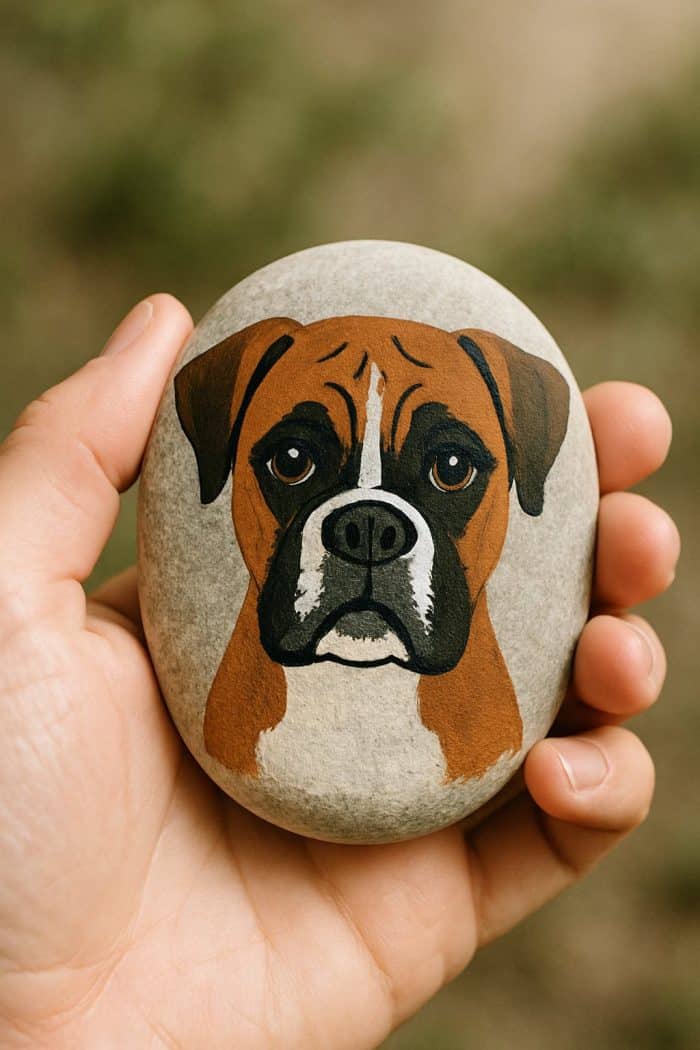 30 Dog Painted Rocks Ideas for Pet Lovers - The Melrose Family