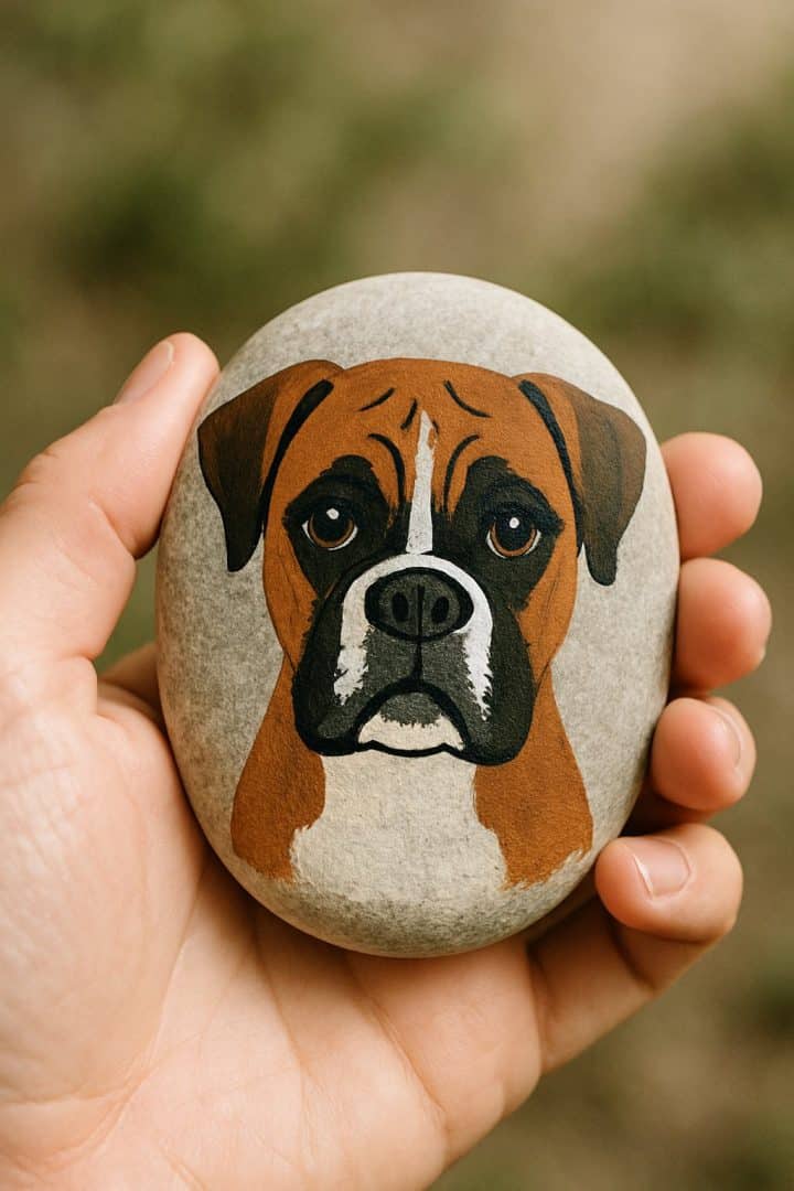 30 Dog Painted Rocks Ideas for Pet Lovers - The Melrose Family