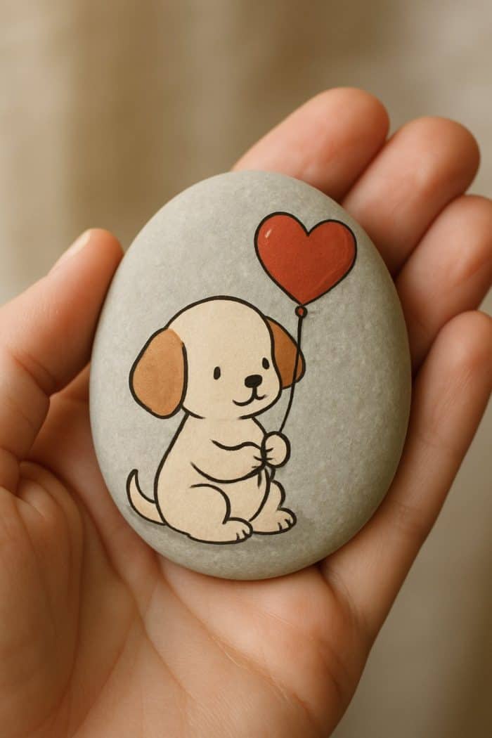 30 Dog Painted Rocks Ideas for Pet Lovers - The Melrose Family