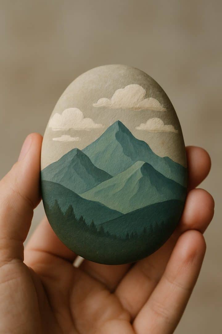 31 Mountain Painted Rocks Ideas for Nature Lovers - The Melrose Family