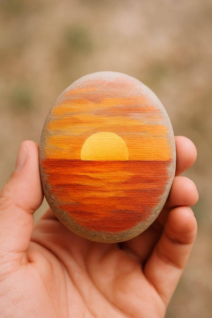 29 Sunset Painted Rocks Ideas: Inspo for Stunning Rock Art - The ...