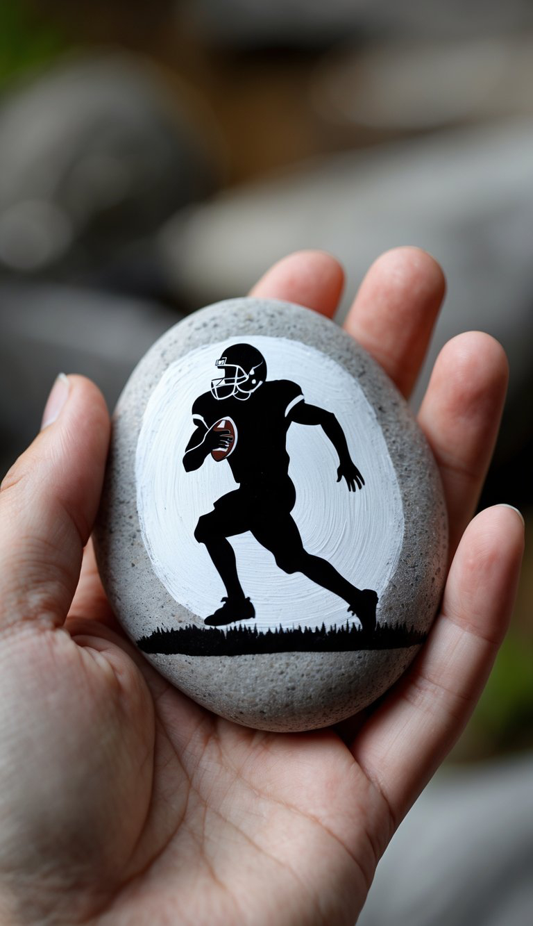 25 Football Painted Rock Ideas for Kids and Tailgate Parties - The ...