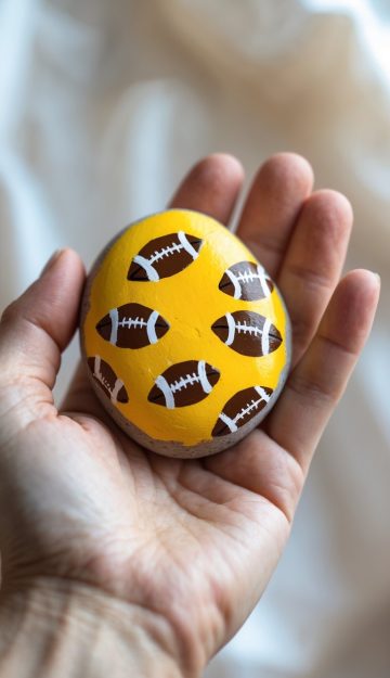 25 Football Painted Rock Ideas for Kids and Tailgate Parties - The ...
