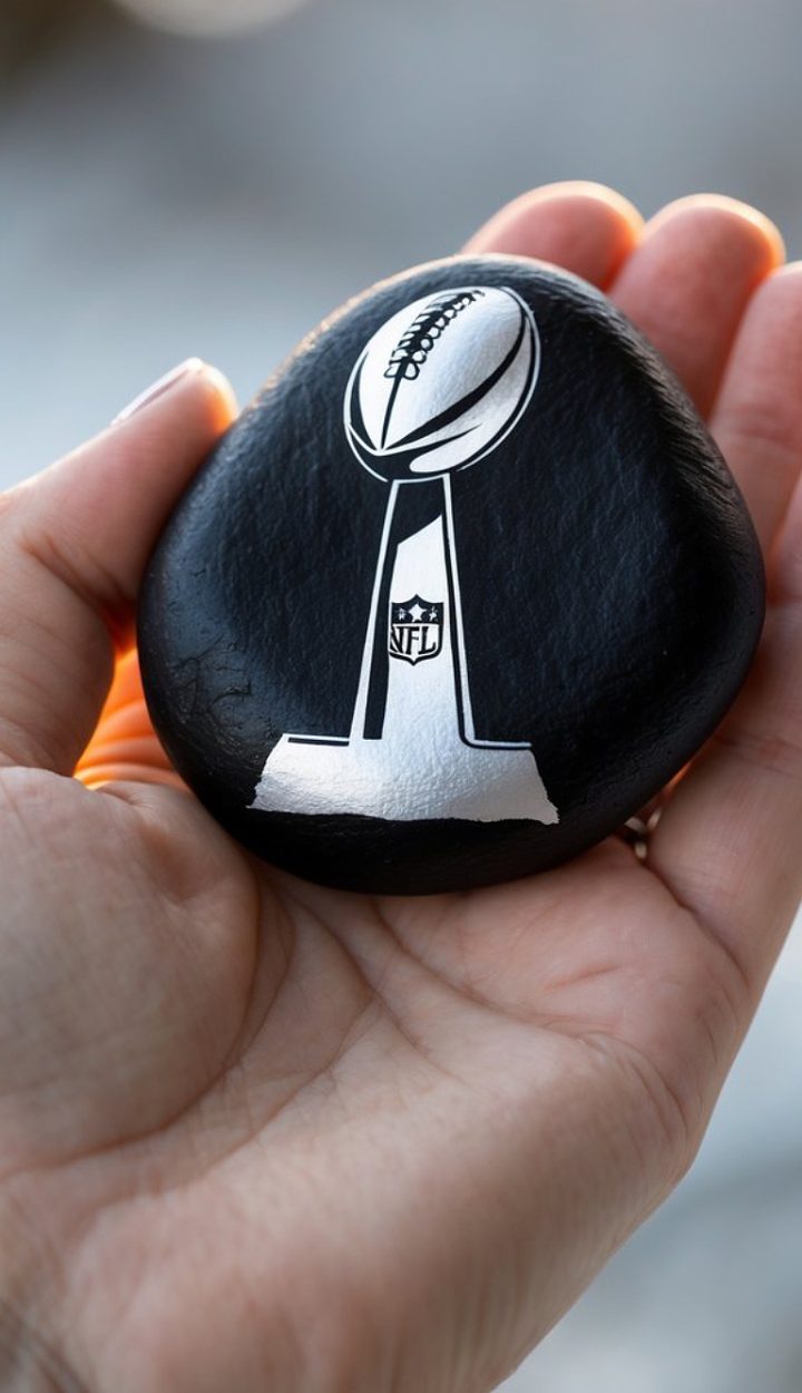 25 Football Painted Rock Ideas for Kids and Tailgate Parties - The ...
