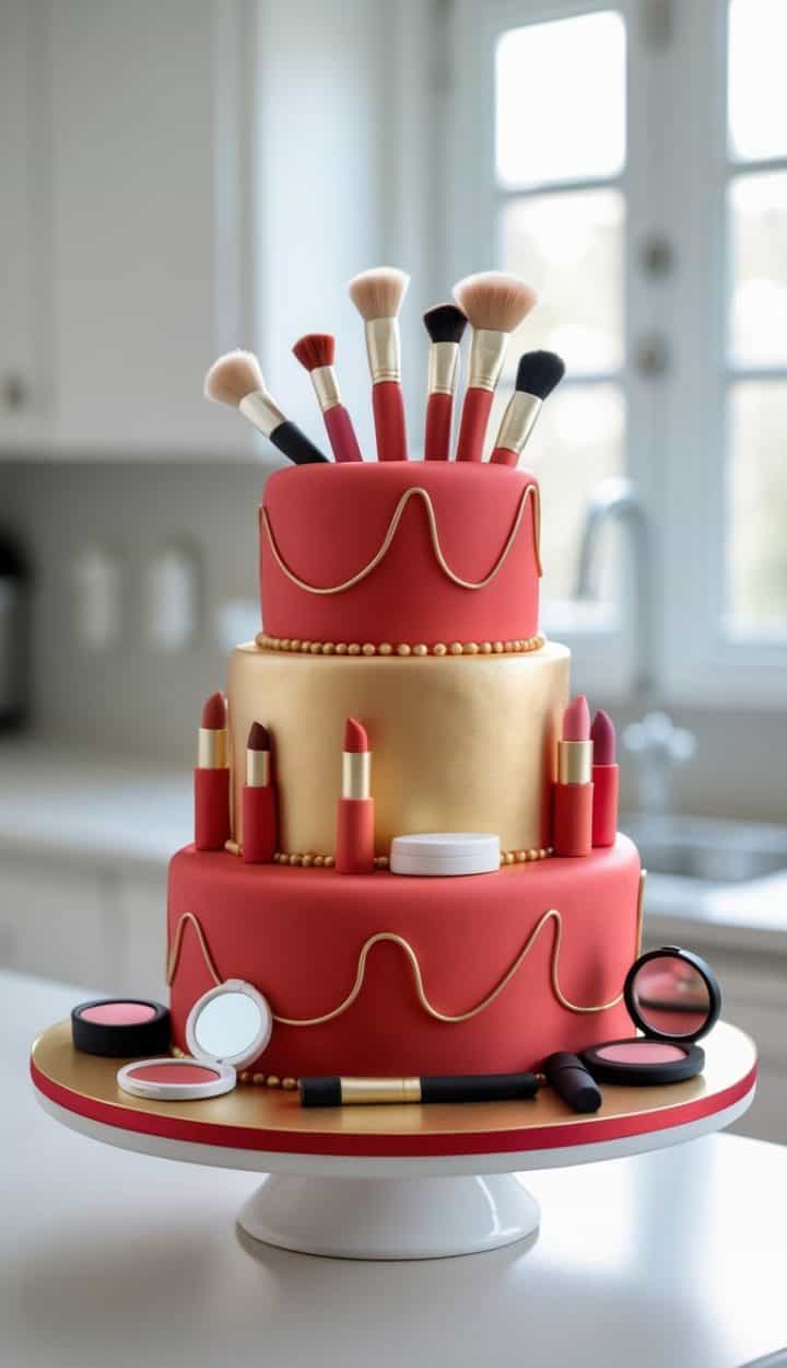 25 Makeup Cake Decorating Ideas for Beauty Enthusiasts - The Melrose Family