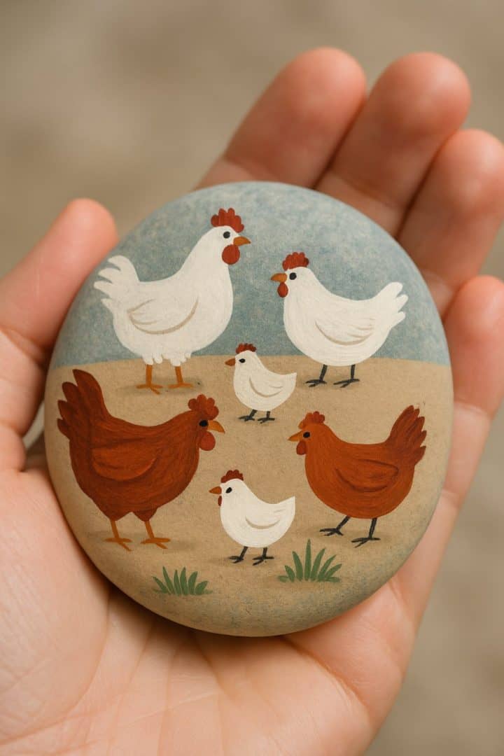 23 Chicken Painted Rocks Ideas: Fun and Creative DIY Inspiration - The ...