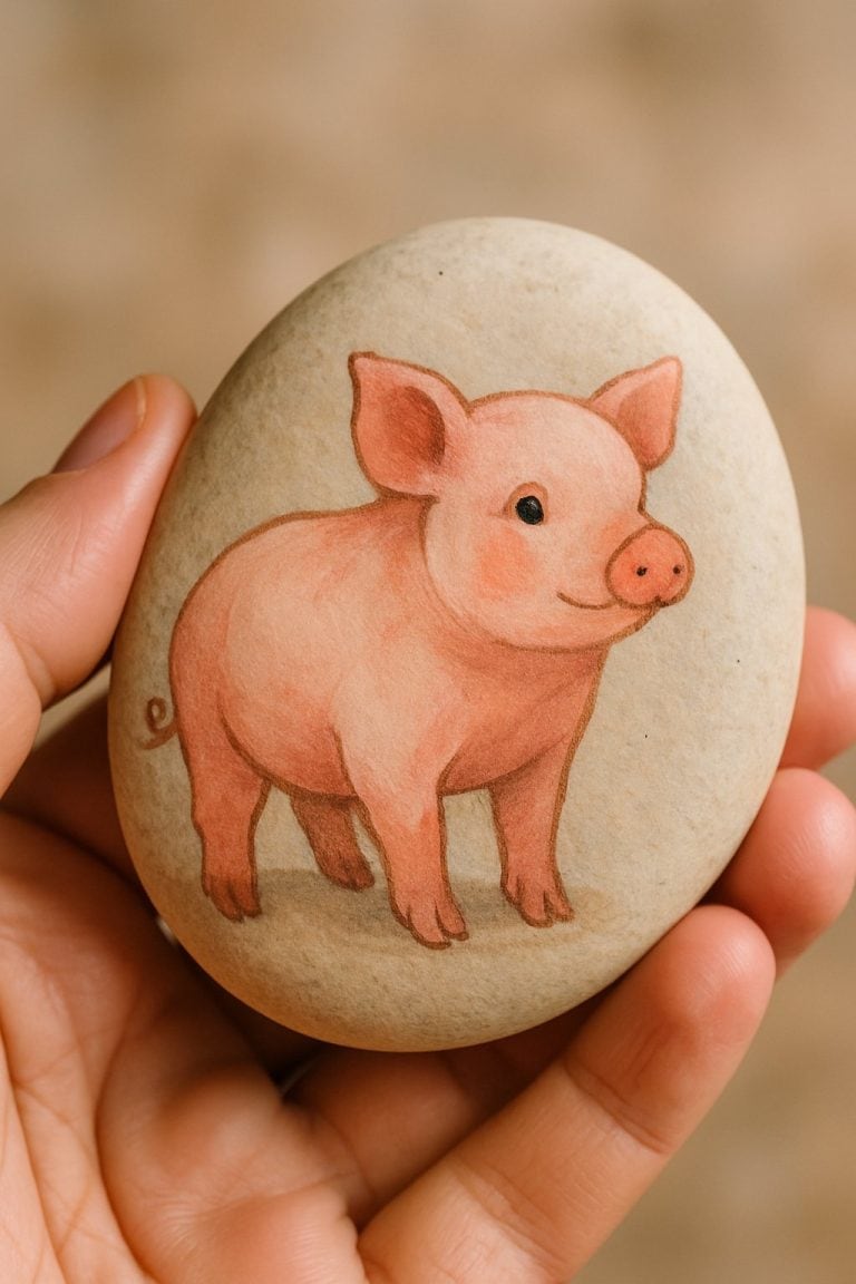 20 Pig Painted Rocks for Cute, Playful Farm-Themed Art - The Melrose Family