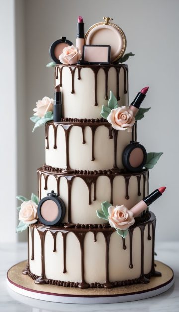 11 Makeup Cake Decorating Ideas for Beauty Enthusiasts - The Melrose Family