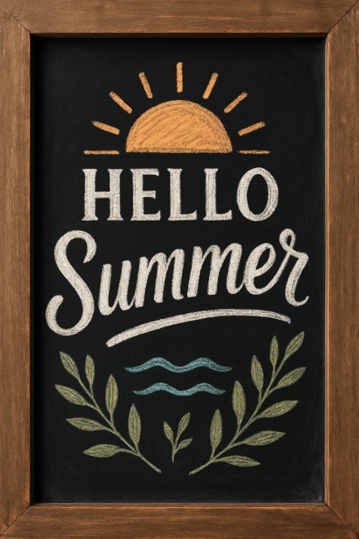 20 Summer Chalkboard Art Ideas: Bright Seasonal Decor - The Melrose Family